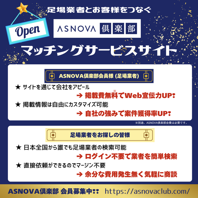 ASNOVA倶楽部 マッチングサイトオープン!! – ASNOVA市場